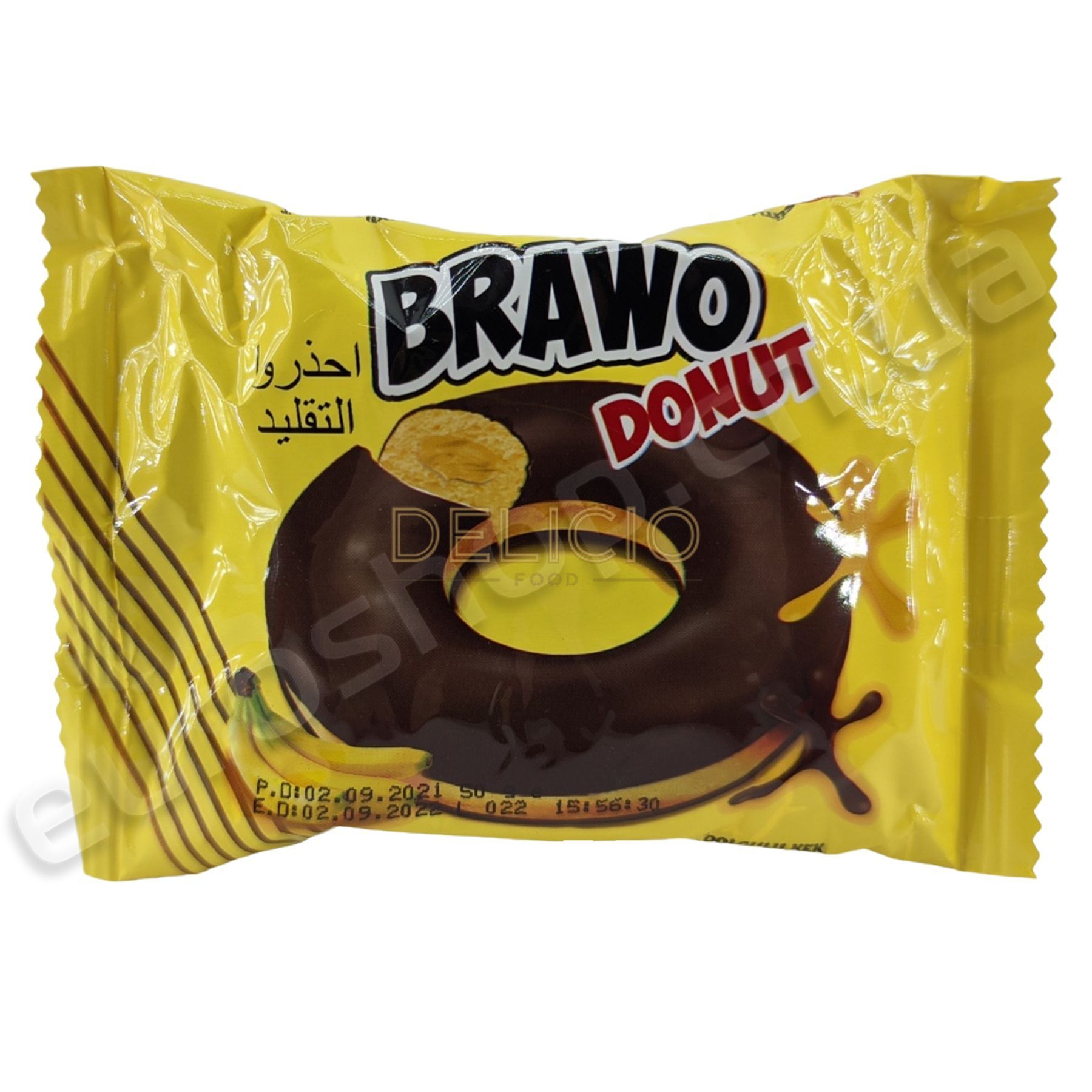Купити Кекс BRAWO DONUT з банановою начинкою у какао-молочній глазурі ...